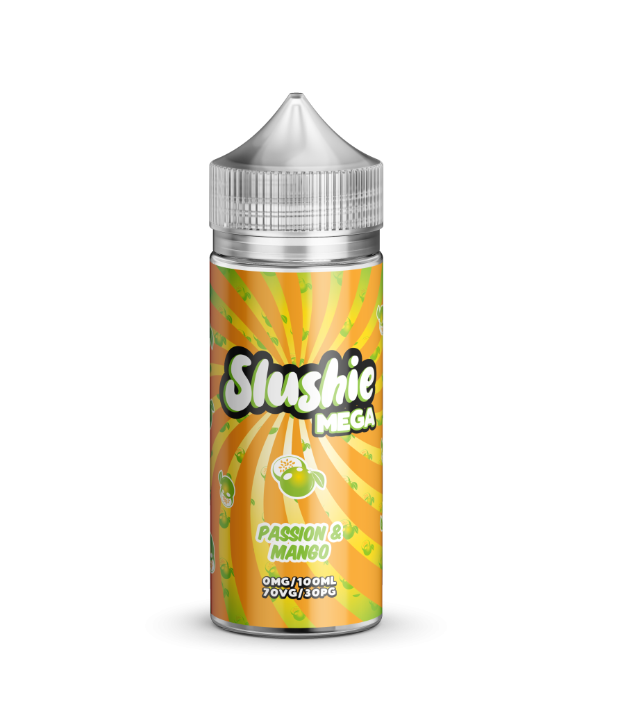 Slushie MEGA – 100ml E-Liquid. Passion Fruit & Mango Slush – Infinite ...